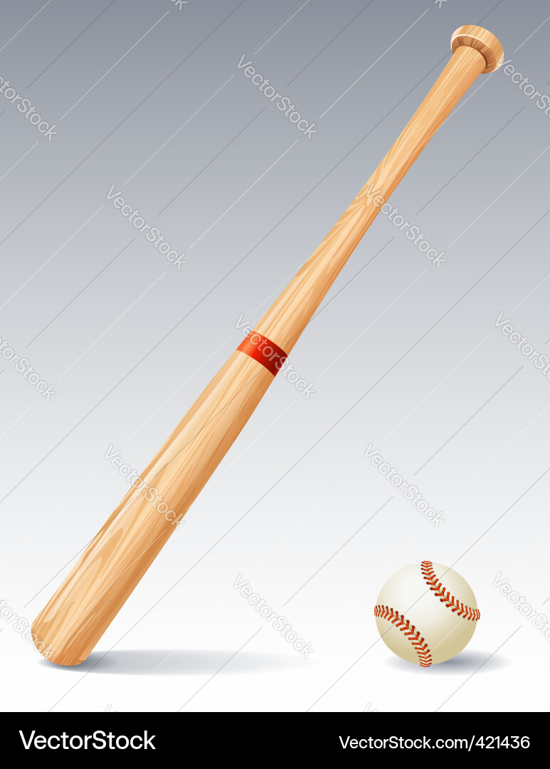 Baseball bat Royalty Free Vector Image - VectorStock