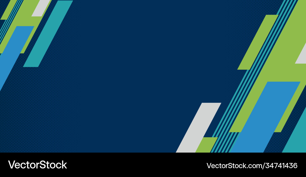 High contrast blue and green glossy stripes Vector Image