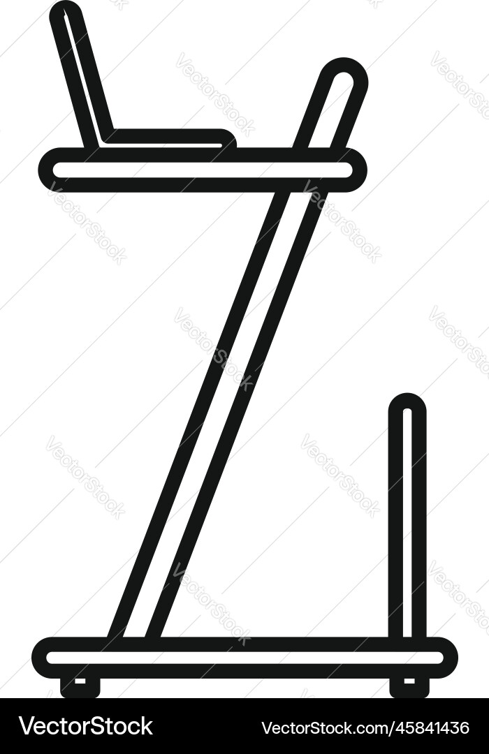 Laptop stand icon outline table sit Royalty Free Vector