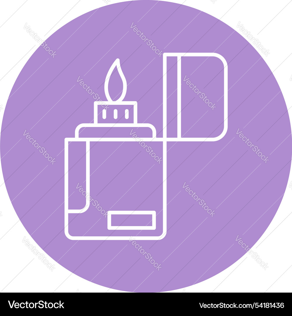 Lighter line circle icon Royalty Free Vector Image