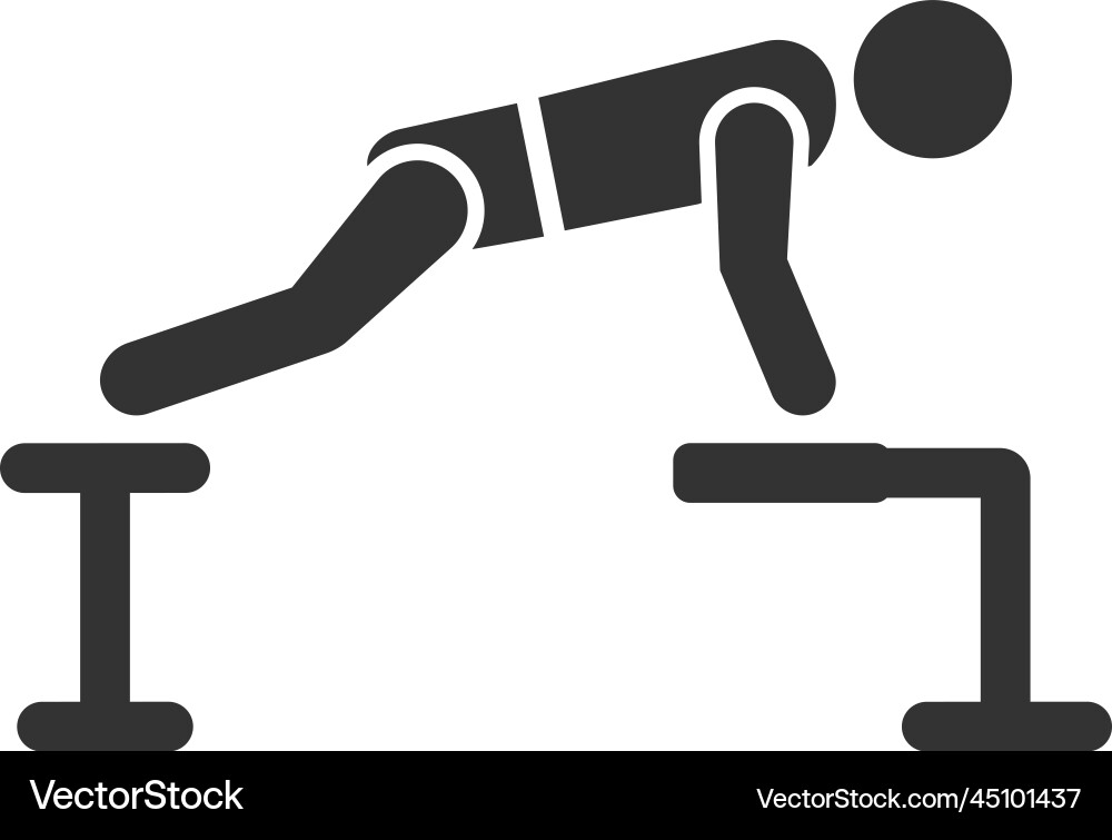 Bench dips exercise icon Royalty Free Vector Image