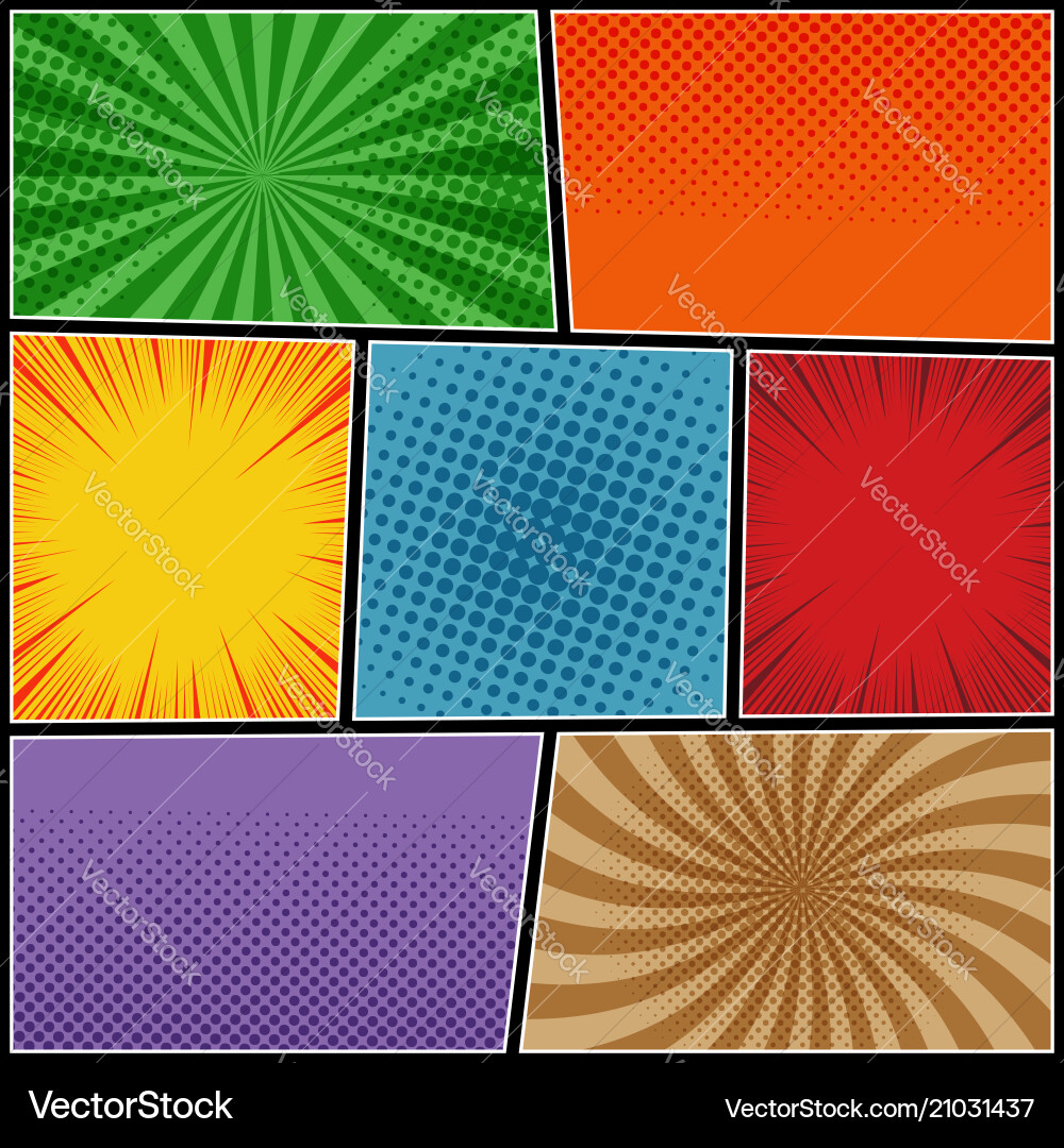 Comic page background Royalty Free Vector Image