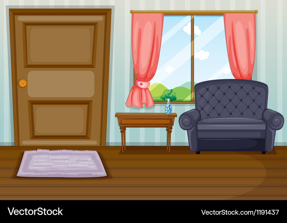 Cozy Living Room Interior Royalty Free Vector Image