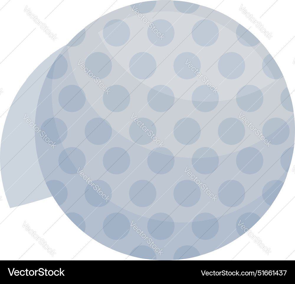 Golf ball flying through air leaving shadow trail Vector Image