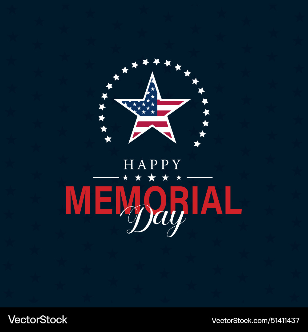 Memorial day - remember and honor poster usa memo Vector Image