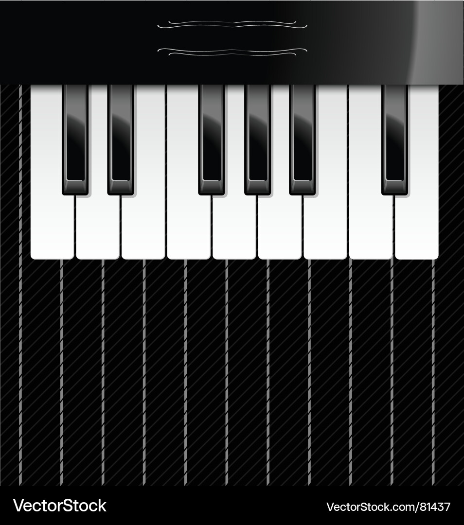 Piano keys Royalty Free Vector Image - VectorStock