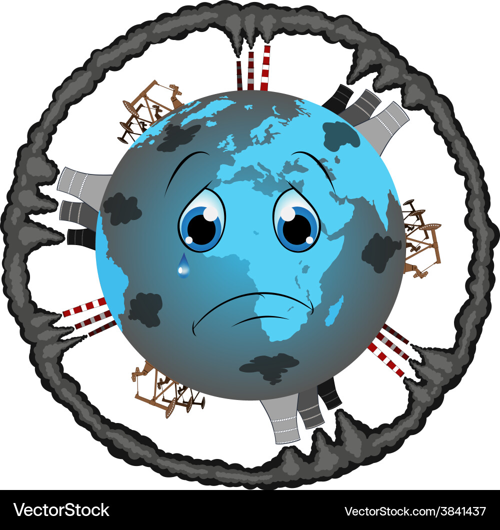 Pollution of the planet Royalty Free Vector Image