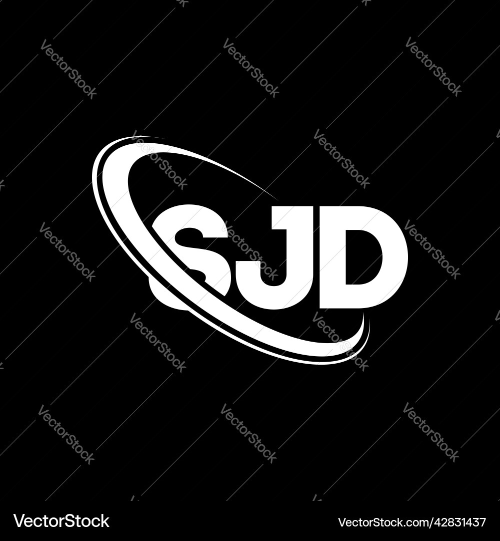 Sjd logo letter design Royalty Free Vector Image