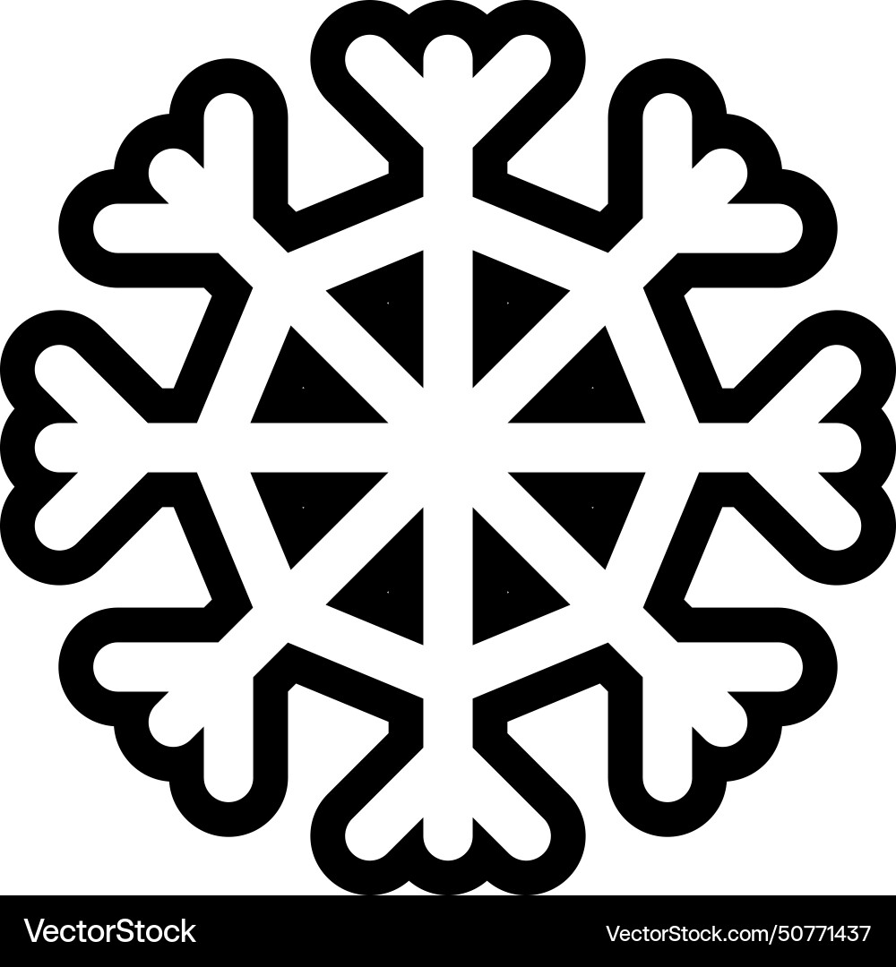 Snowflake icon cold temperature symbol frost Vector Image