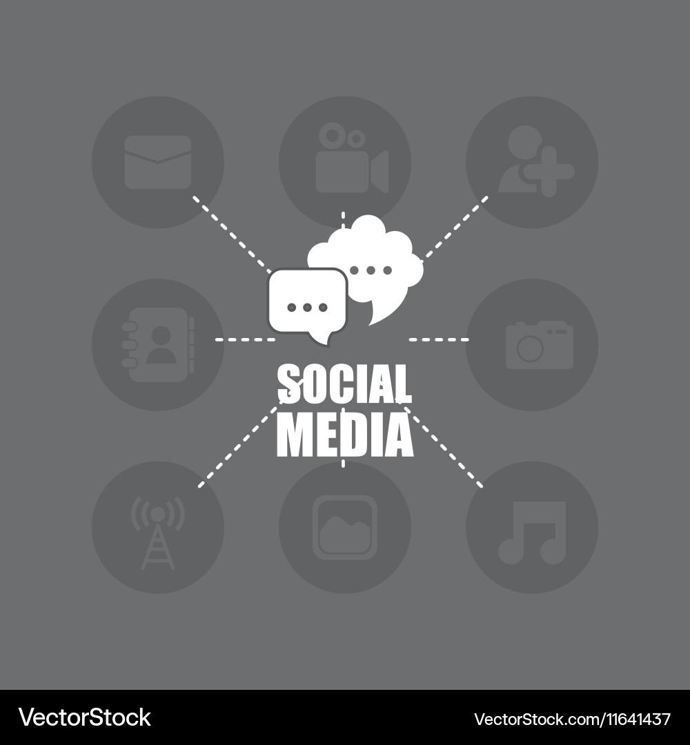 Social media and networking Royalty Free Vector Image