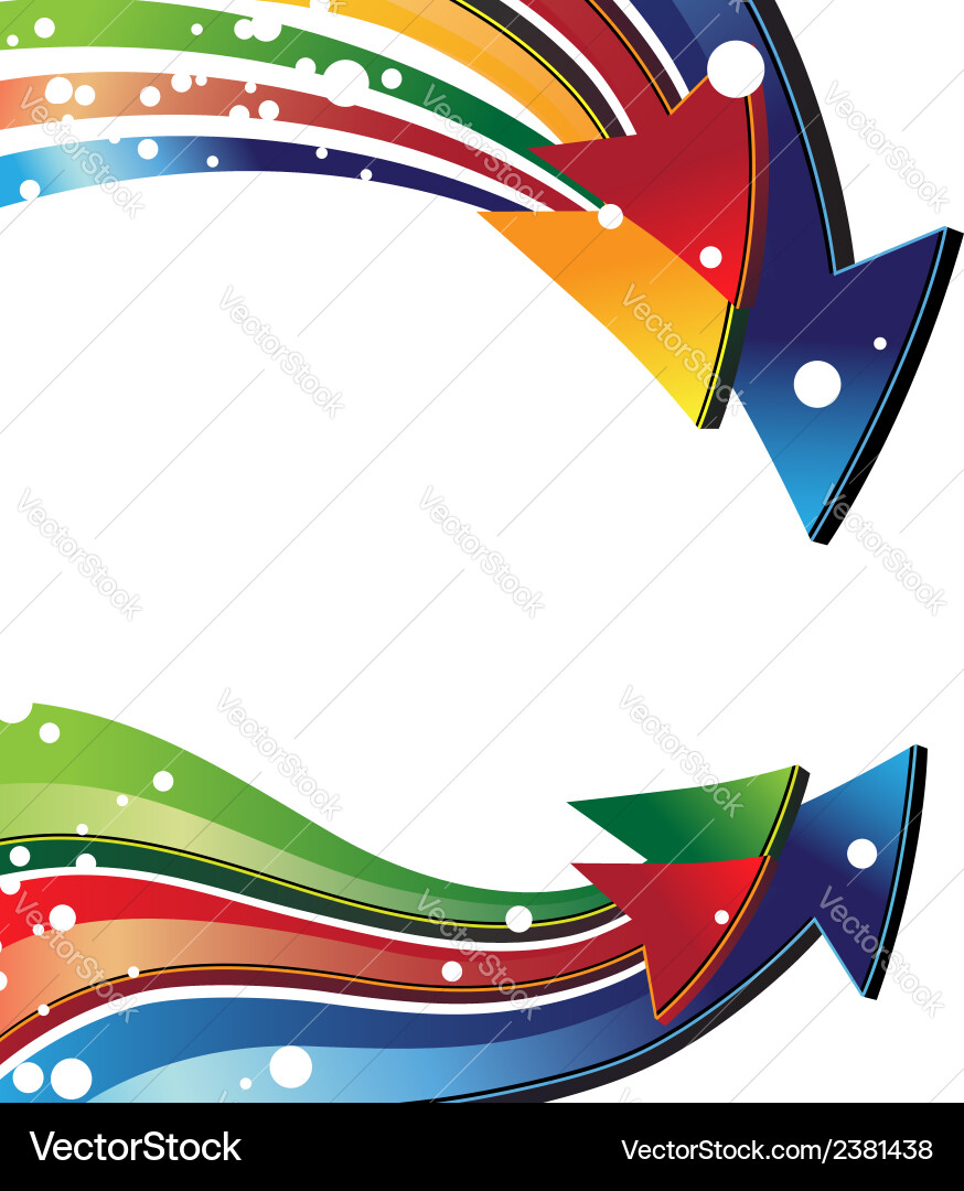Bunte gebogene Pfeile Lizenzfreies Vektorbild