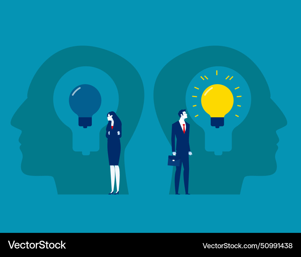 Business person with mindset different Royalty Free Vector