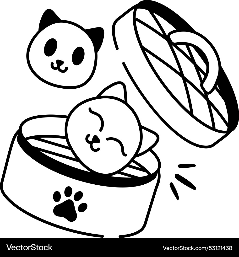 Cat dumplings Royalty Free Vector Image - VectorStock