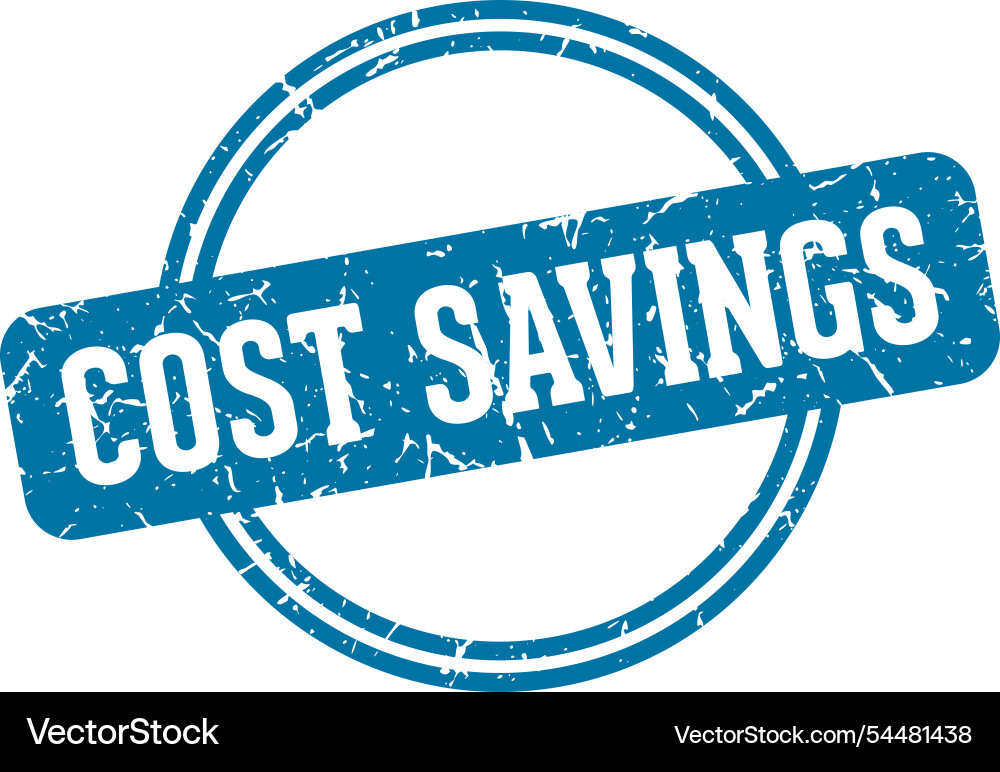 Cost savings stamp Royalty Free Vector Image - VectorStock
