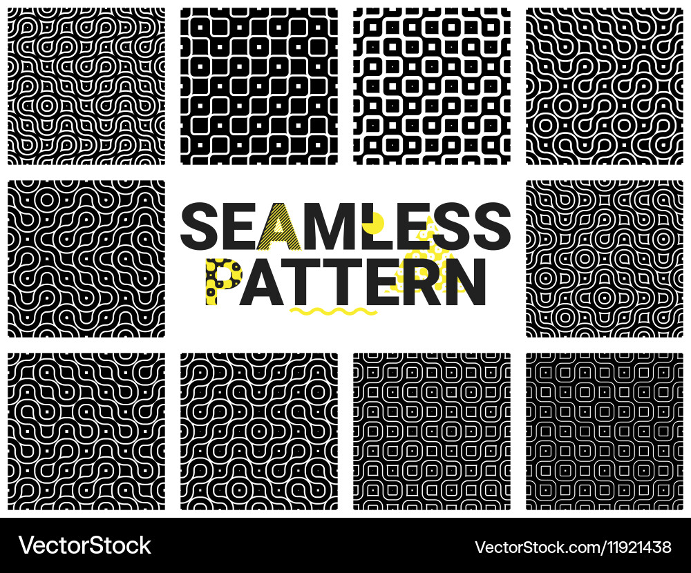 Geometric seamless patterns Royalty Free Vector Image