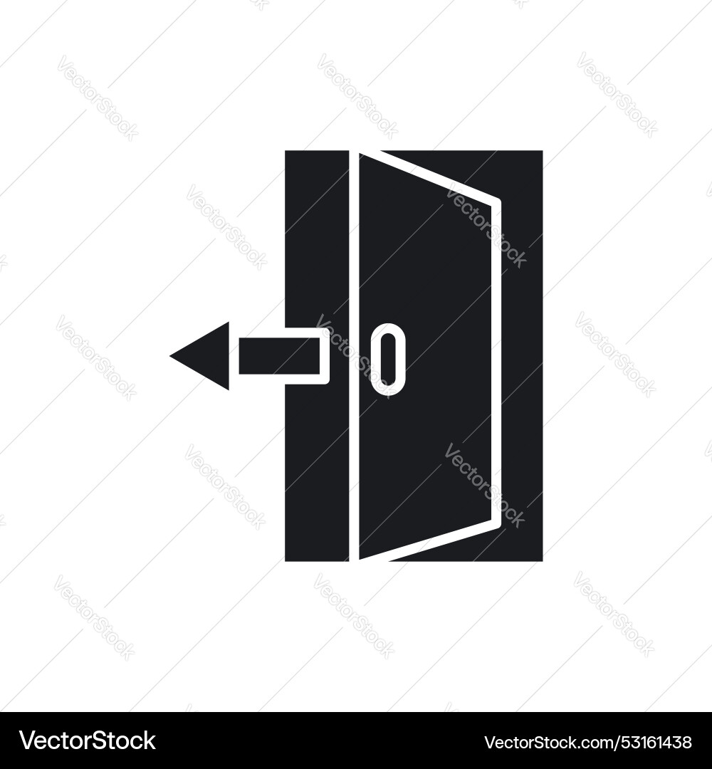 Logout icon symbol on white background Royalty Free Vector