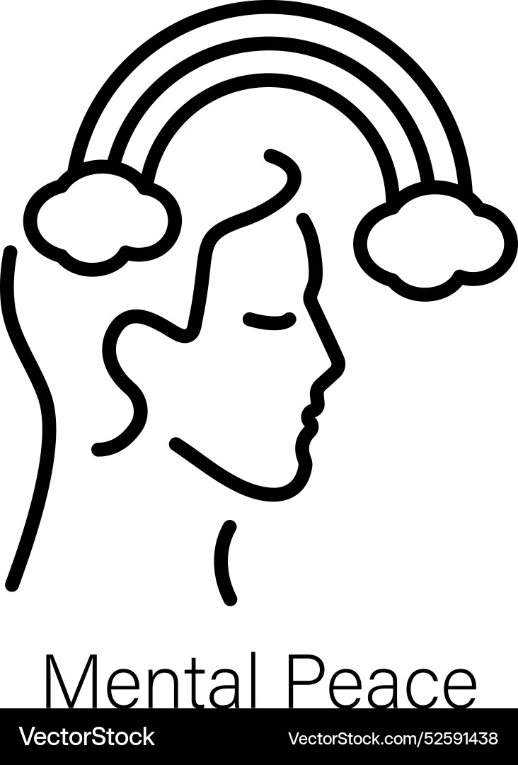 Mental peace Royalty Free Vector Image - VectorStock