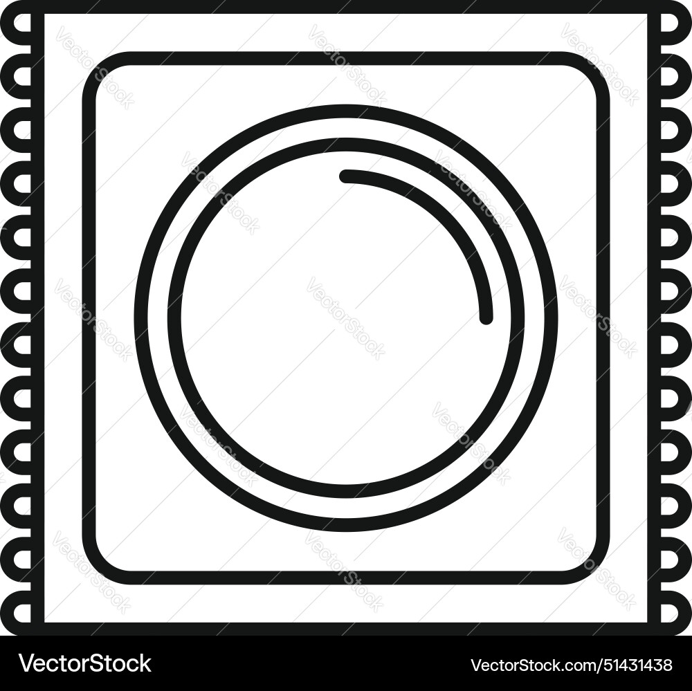 Simple line art of a camera lens Royalty Free Vector Image