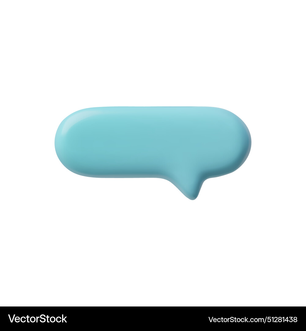 Social media dialog box 3d Royalty Free Vector Image