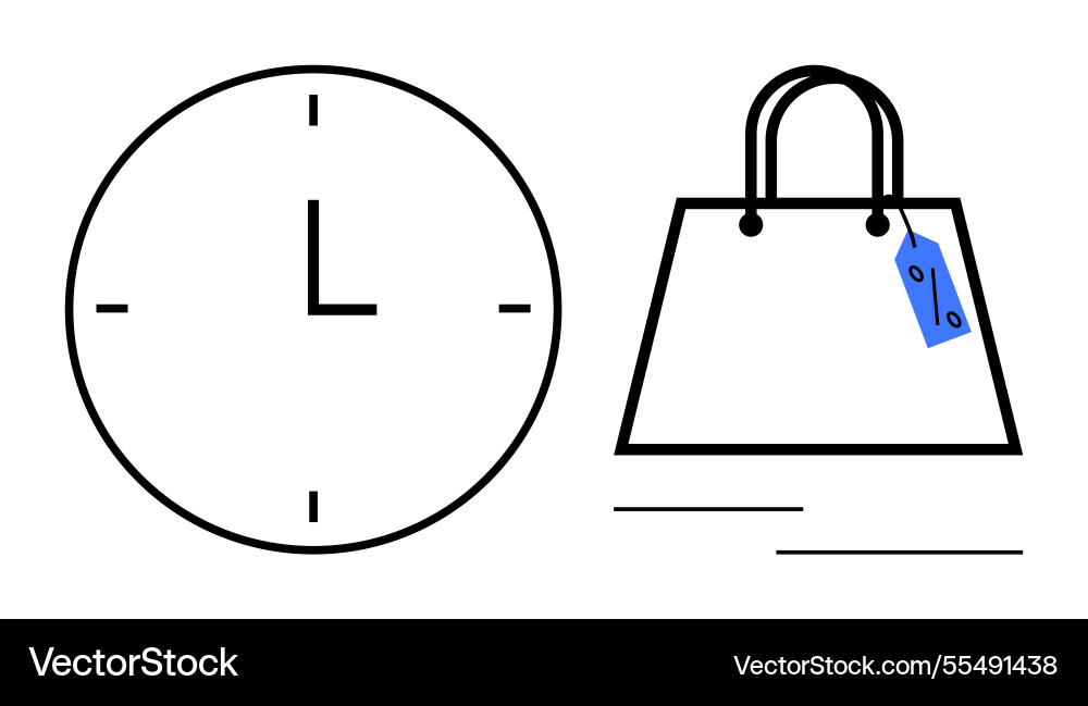 Time management and efficient shopping concept Vector Image