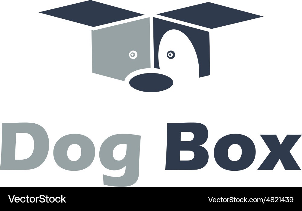 Abstract of dog from box Royalty Free Vector Image