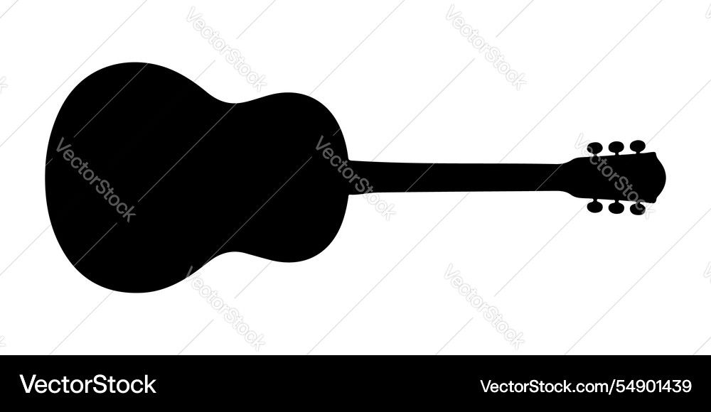 Acoustic Guitar Silhouette Royalty Free Vector Image