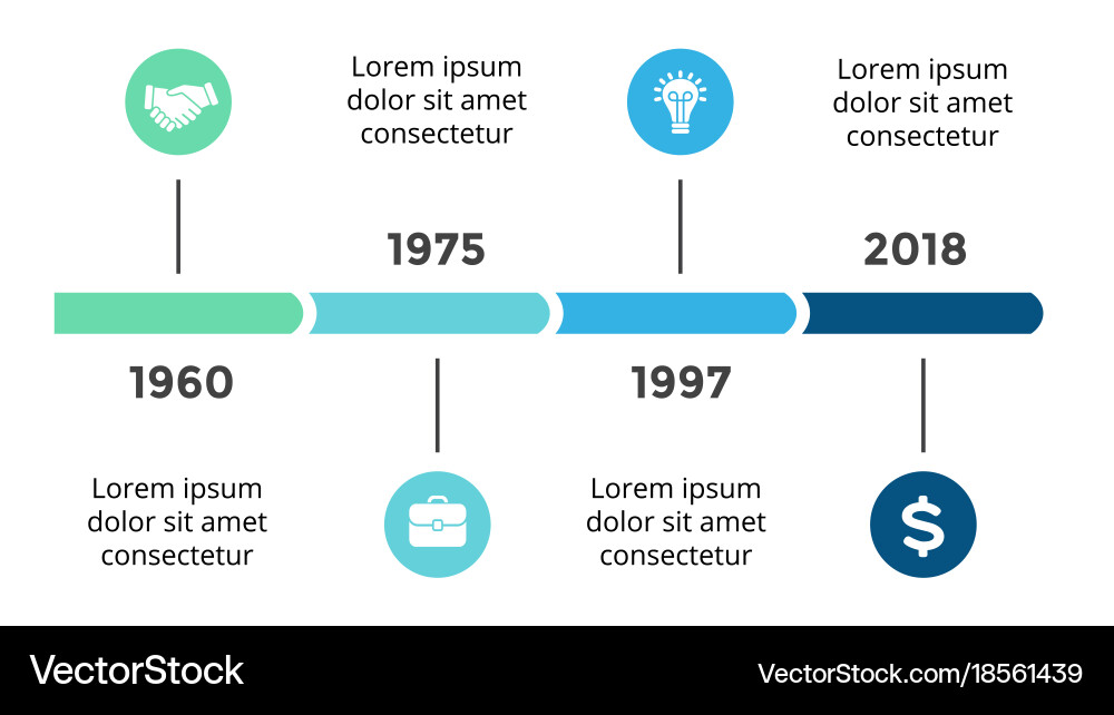 Arrows circles timeline infographic Royalty Free Vector