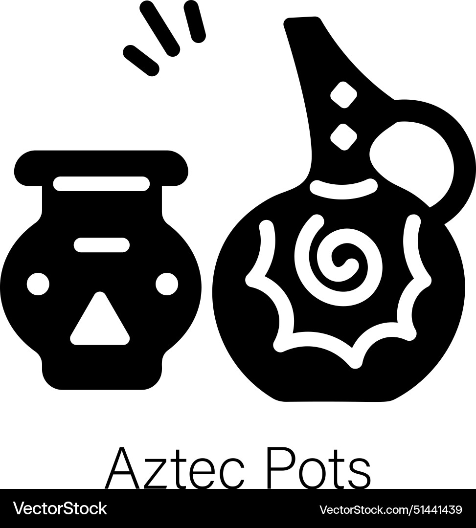 Aztec pots Royalty Free Vector Image - VectorStock