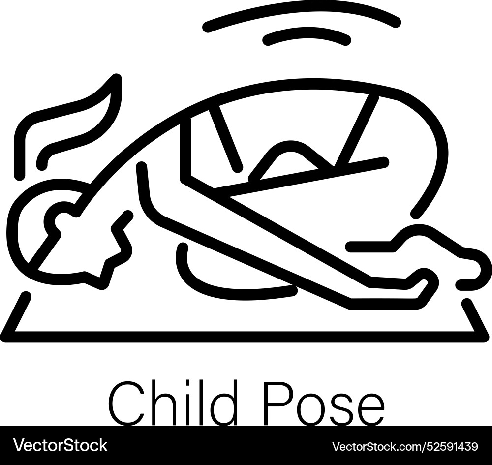 Child pose Royalty Free Vector Image - VectorStock