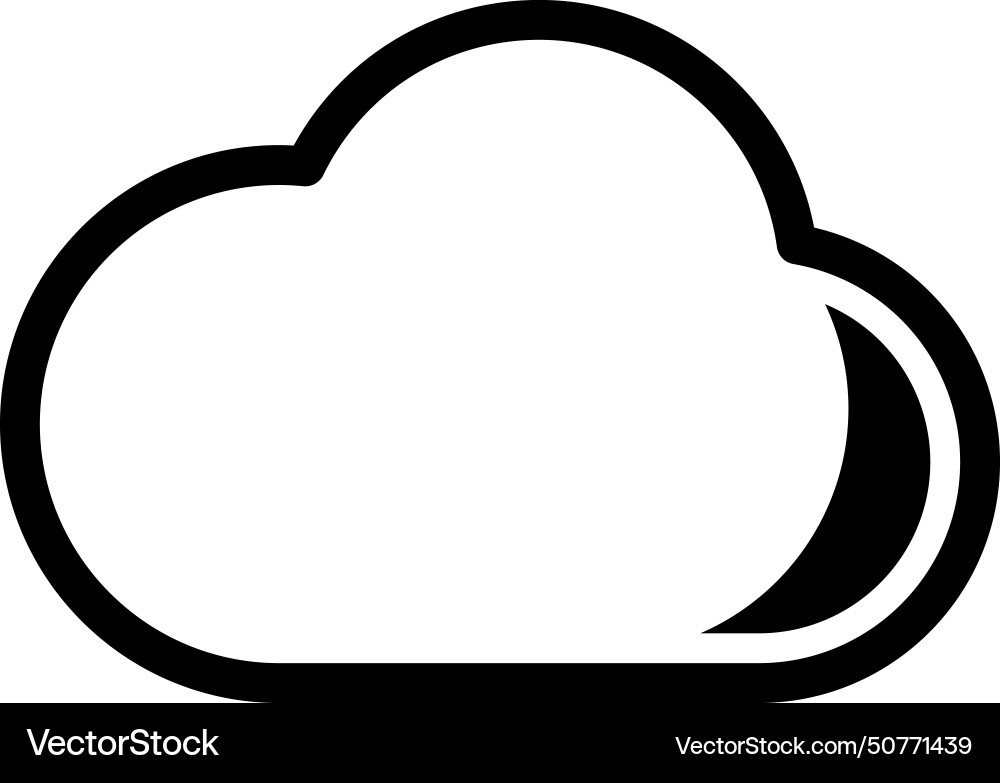 Cloud icon weather sky black line symbol Vector Image
