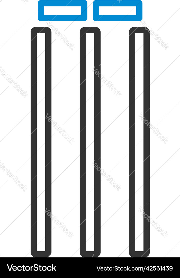 Cricket wicket icon Royalty Free Vector Image - VectorStock