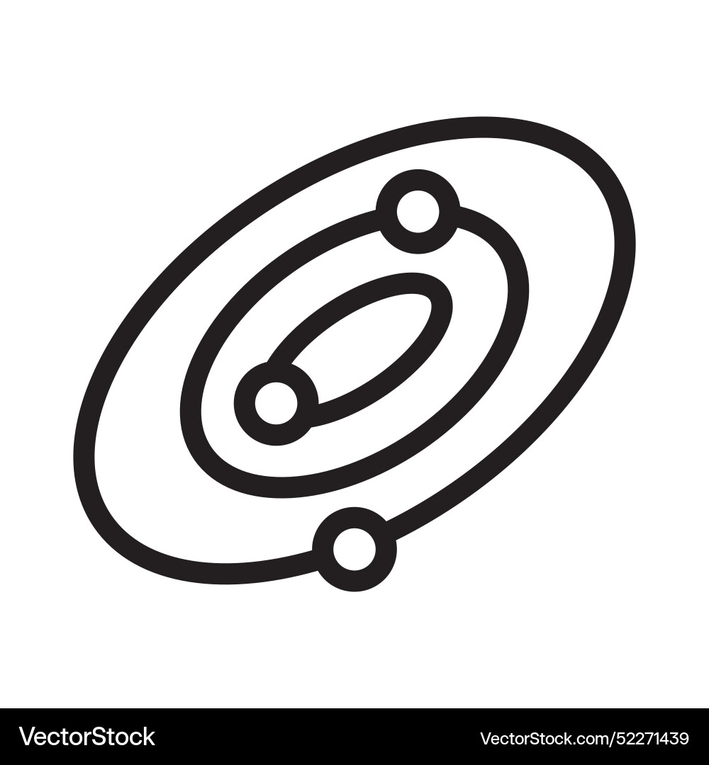 Galaxy icon black line art logo Royalty Free Vector Image