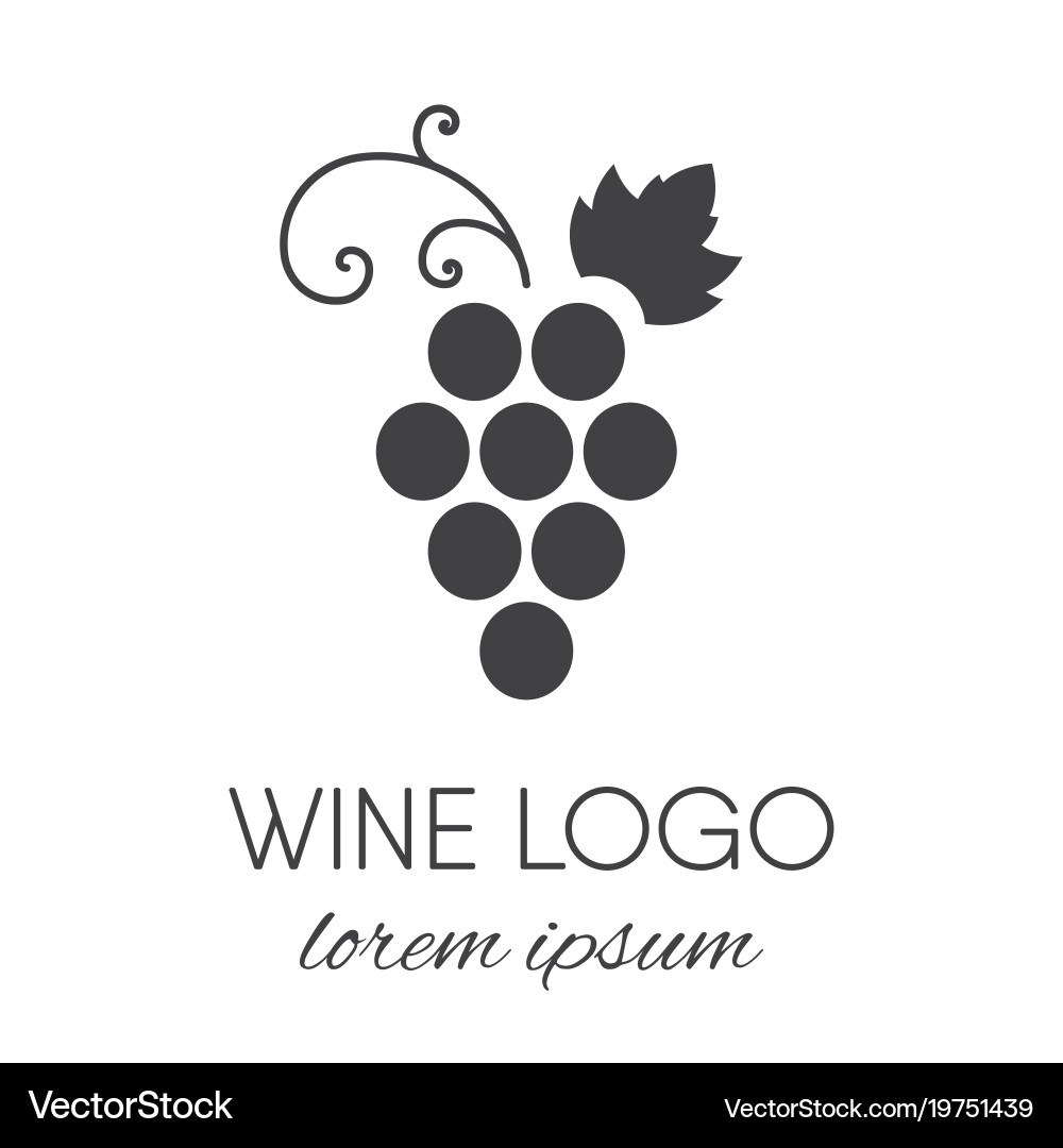 Grapes logo design element Royalty Free Vector Image