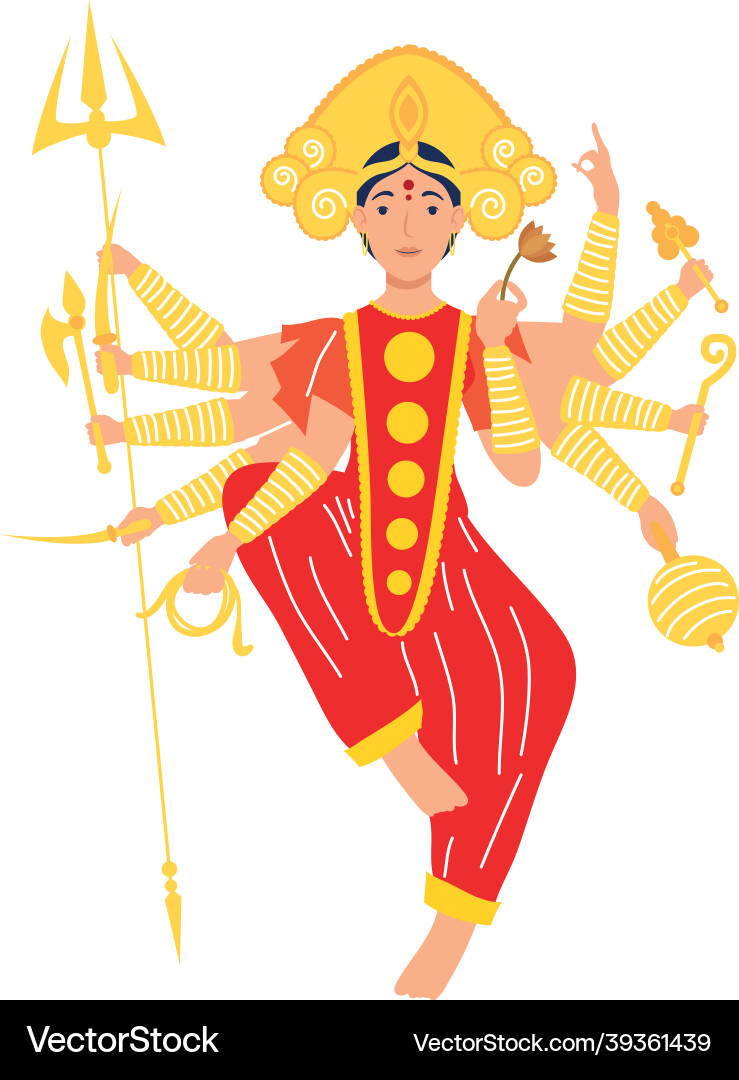 Navratri durga goddess Royalty Free Vector Image