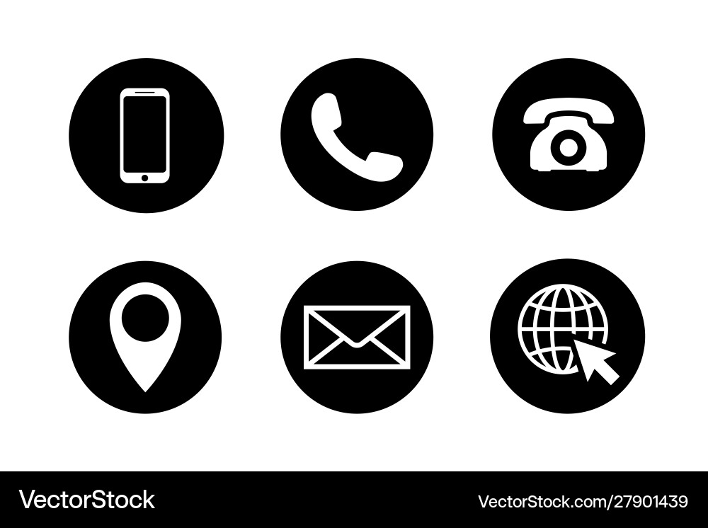 Phone Contact Icons - Communication Set Royalty Free Vector