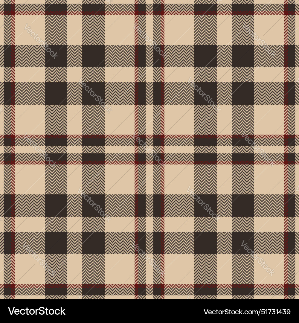 Plaid seamless pattern check fabric texture Vector Image