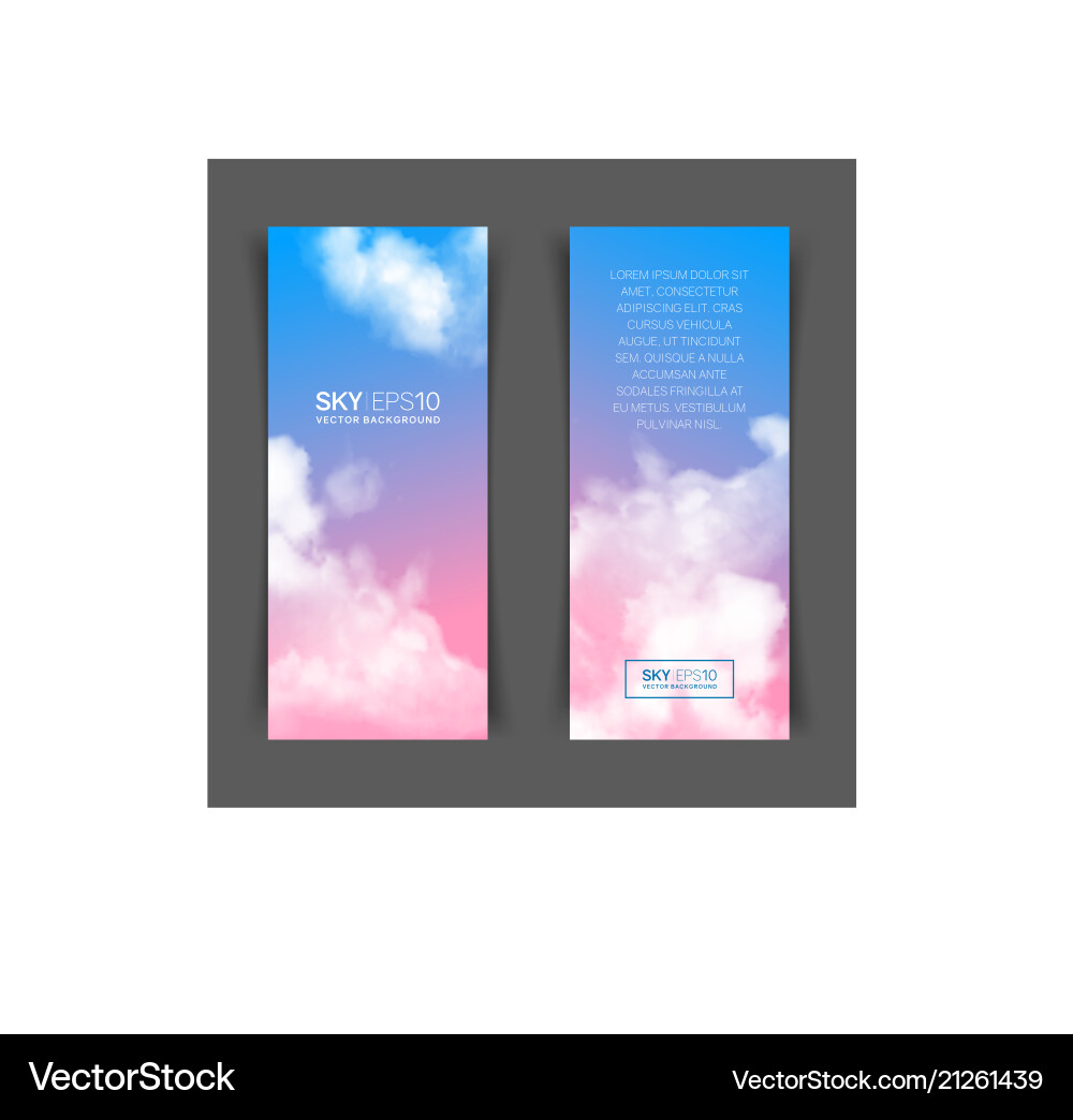 Realistic pink-blue sky Royalty Free Vector Image