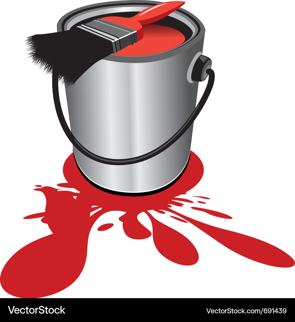 Red paint Royalty Free Vector Image - VectorStock