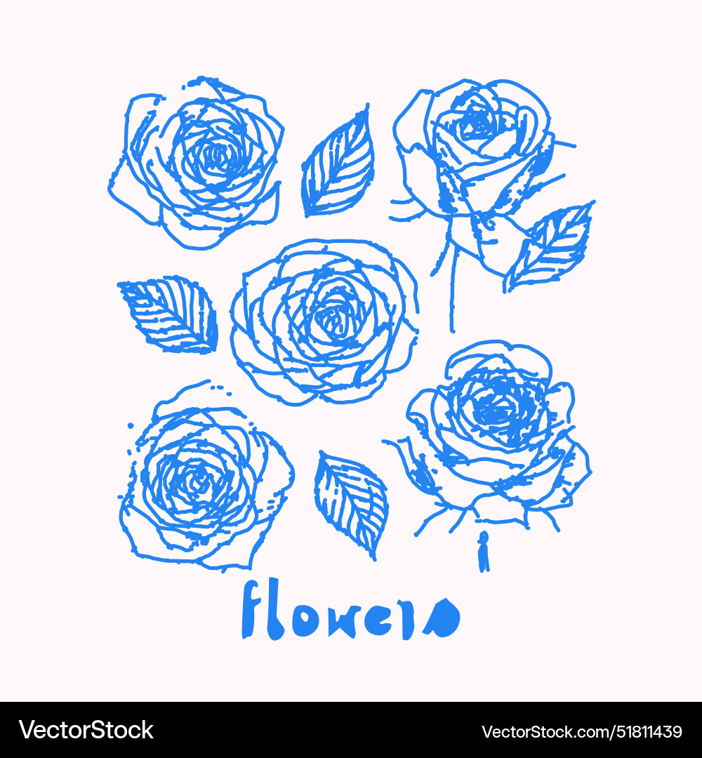 Rose flower poster design Royalty Free Vector Image