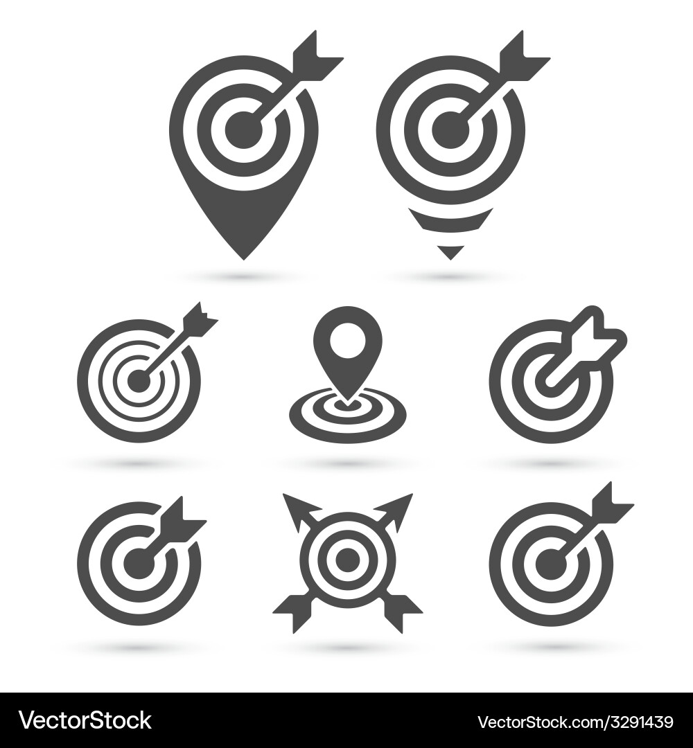 Trendy target icon for business and interface Vector Image