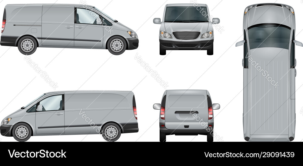 Van template Royalty Free Vector Image - VectorStock