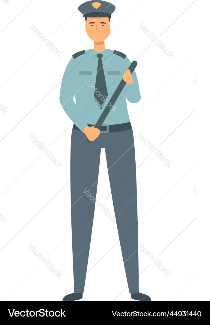 Car guard icon cartoon security man Royalty Free Vector