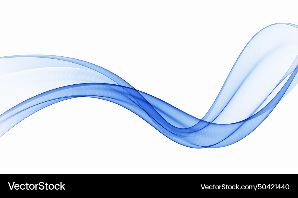 Curved flow of blue abstract wave Royalty Free Vector Image