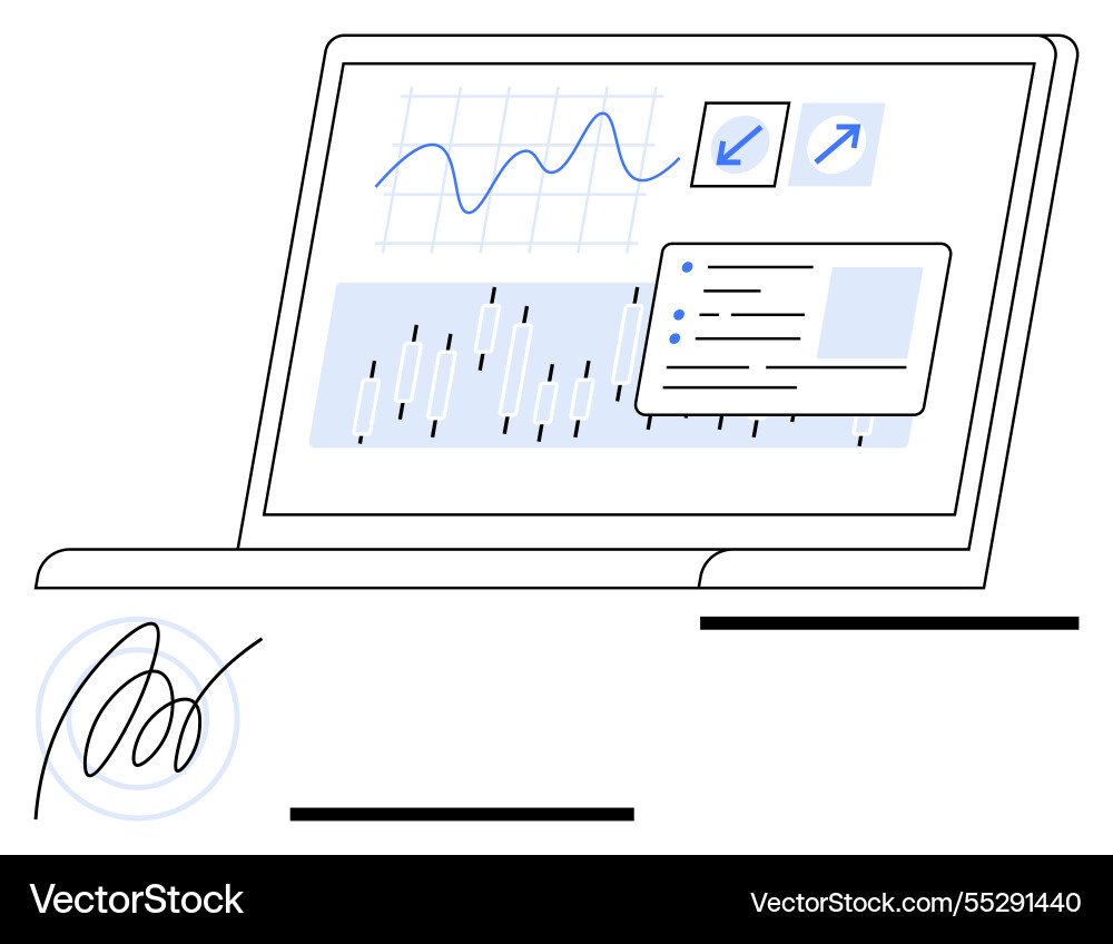Datenanalyse Dashboard mit Diagrammen Lizenzfreier Vektor