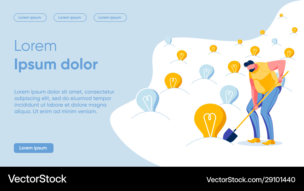 Dividing general idea into several parts cartoon Vector Image