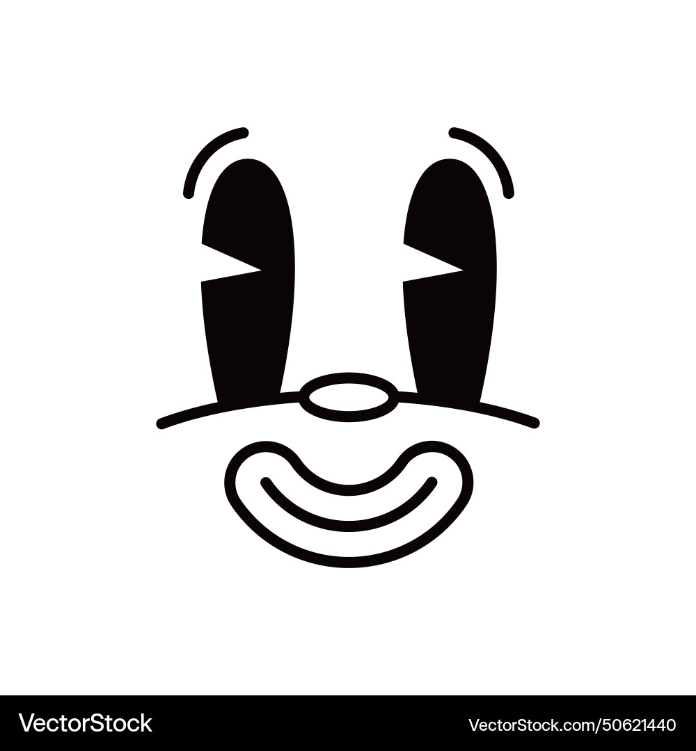 Groovie cartoon comical face emotion expression Vector Image