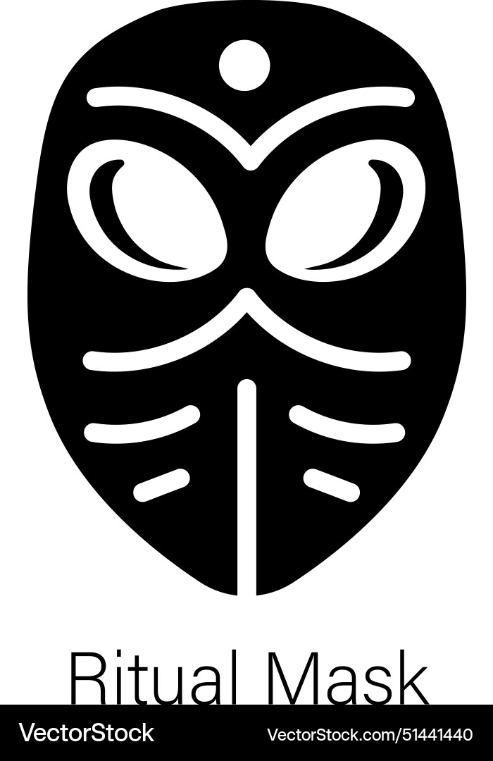 Ritual mask Royalty Free Vector Image - VectorStock