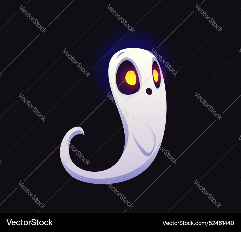 Spooky Halloween J Ghost Font Royalty Free Vector Image