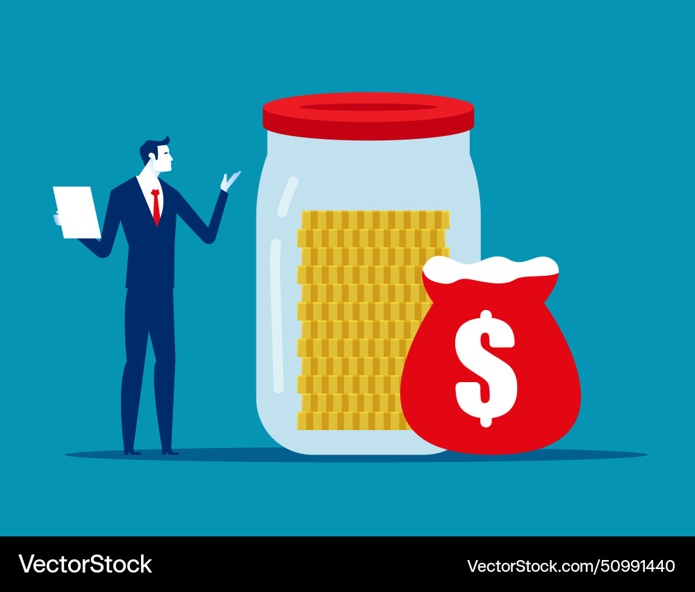 Student person saving financial education Vector Image