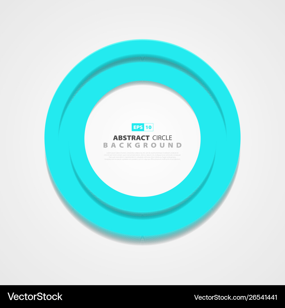 Abstract circle blue cover design element Vector Image